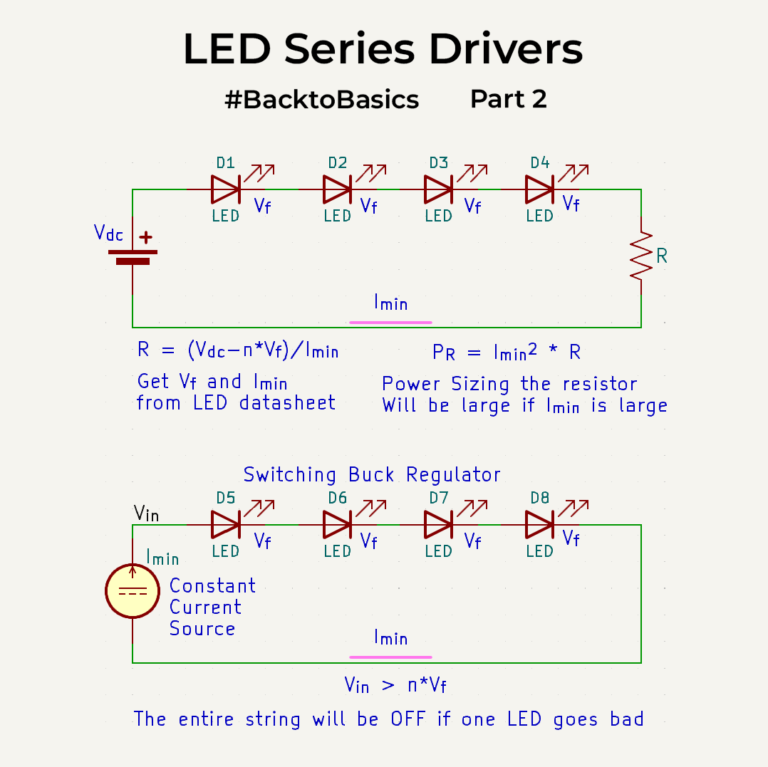 Back to Basics: LEDs Part 2: Series Drivers - The Tech Blog