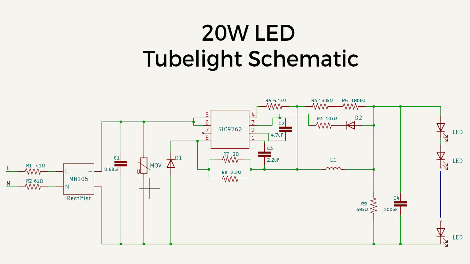 Teardown and Repair: 20W Tubelight LED Driver - The Tech Blog